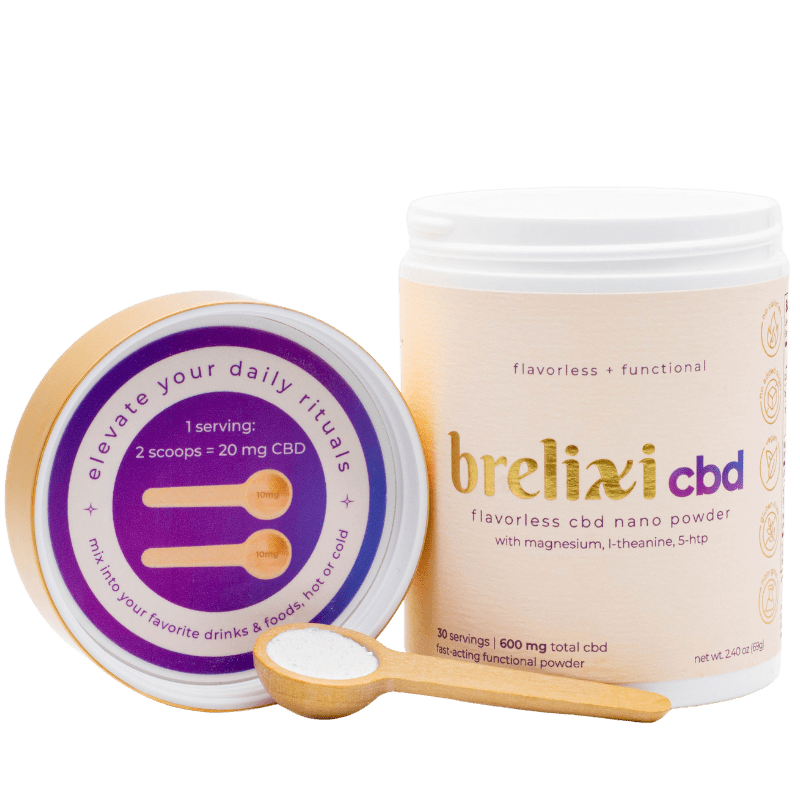 chill out cbd powder duo ~ CBD drink mix & flavorless CBD powder ~ brelixi
